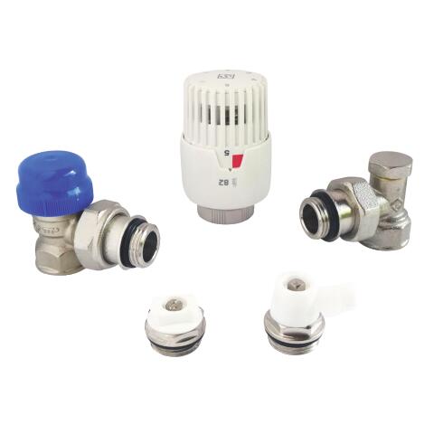 Kit complet de radiateur thermostatique liquide équerre 1/2'' (15/21 ...