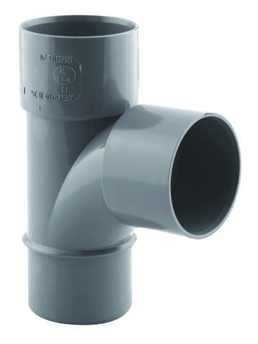 Té PVC droit MFF Ø 40 NF - Plomberie Pro