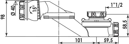 Siphon baignoire extra plat - Plomberie Pro