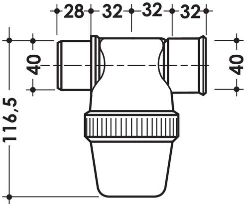 Siphon parcours Horizontal PVC 40 Nicoll -NF- - Plomberie Pro